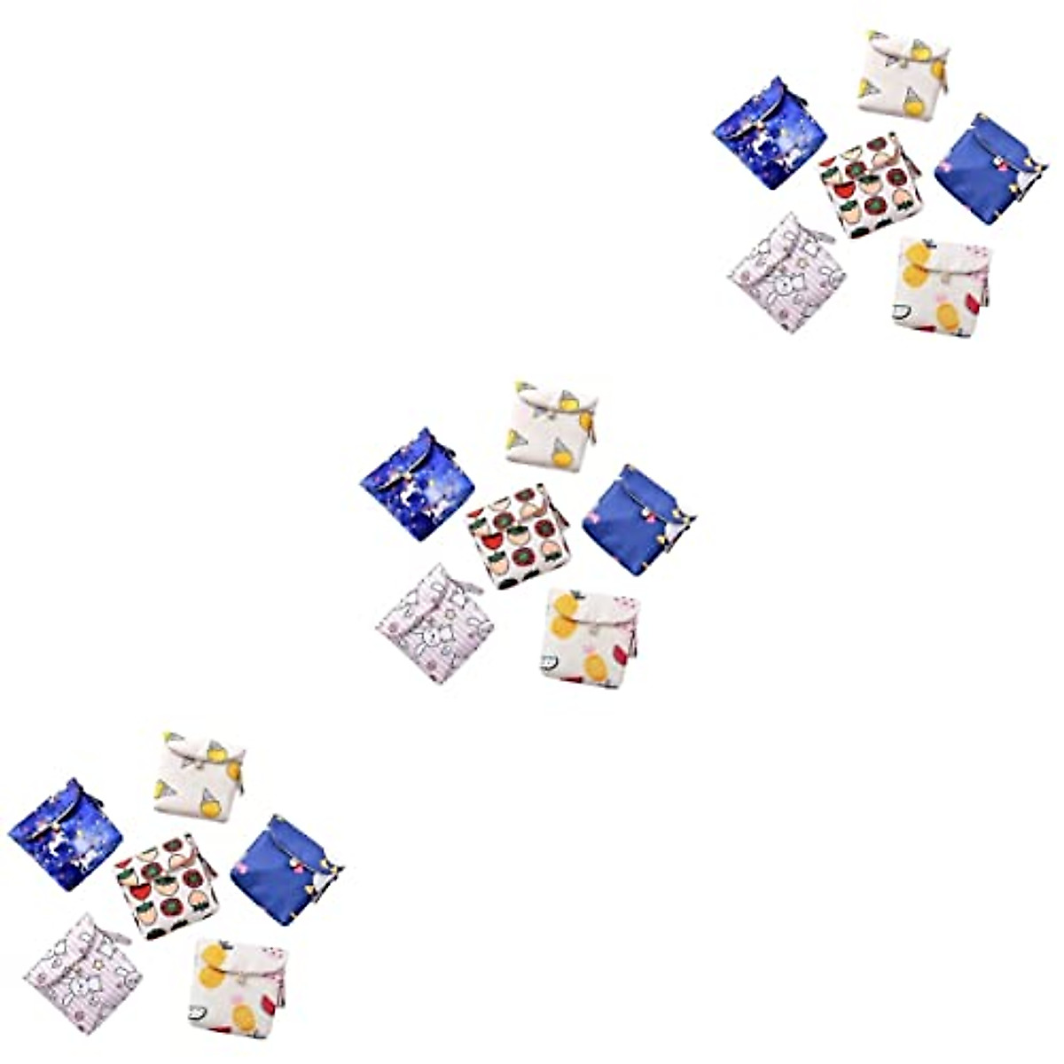 Cabilock 18 pcs Mini Lipstick Bags Head Change Fashionable Card Travel for Cotton Outdoor Pad Wallets Practical S Container Towel Portable Bag Napkins Menstrual Fabric Women Money