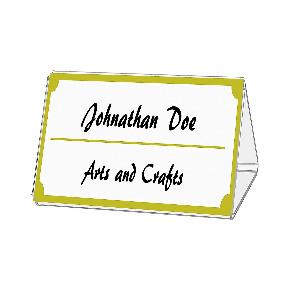 2 Pack Sign Holder 4 x 6 Inch 3 Sided Display Clear Acrylic Restaurant Menu Triangle Shape Table Tent Drink Food Ad Display Countertop Printed Material Advertisements POP by Marketing Holders