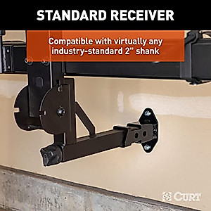 CURT 45069 Hitch Accessory Wall Mount, 2-Inch Receiver Black