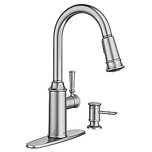 Moen 87731SRS Glenshire Spot resist Stainless one-handle High Arc pulldown Kitchen Faucet