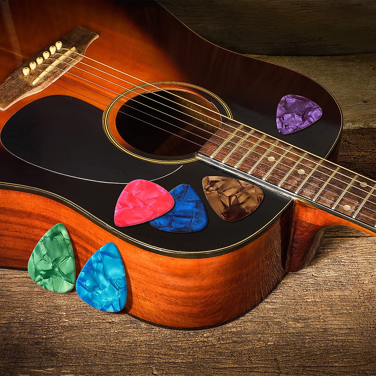 Maasechs 30 Pieces Sublimation Blank Guitar Pick 0.46 mm 0.71mm 0.96mm Thickness Guitar Pick Personalized Aluminum Guitar Pick for Women Men Guitarists Acoustic Classical Electric Bass Guitar