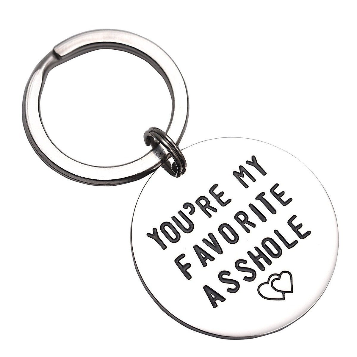 LParkin You're My Favorite Asshole Keychain Funny Man Valentines Day for Husband Boyfriend Gifts