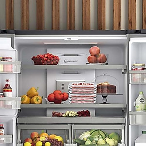 Deli Containers Deli Meat Container for Fridge 3 Layers Bacon Keeper BPA Free Plastic Bacon Container Stackable Fridge Organizer Bins with Lids for Cold Cuts, Salami, Deli, Lunch Meat