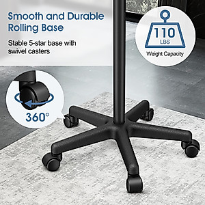 Premium Aluminum Instrument Salon Tray W/Accessory Caddy Tattoo Rolling Tray Station Height Trolley Beauty Tool