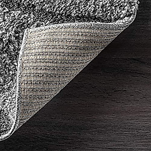 nuLOOM Carolyn Modern Shag Area Rug, 7' 10" x 10', Dark Grey