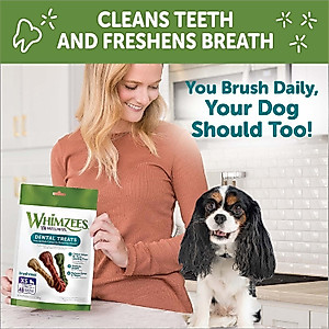 Whimzees Dental Dog Treats - Natural Grain-Free Chews for Healthy Teeth & Gums - Variety Pack - Small Breeds - Vegetarian Dental Care Snacks (2-Pack)