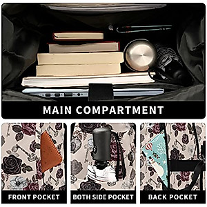 MNSRUU Roll Top Travel Backpack Rose Gothic Laptop Backpacks for Women Men School Book Bag for College Students, Carry On Casual Daypack Backpacks