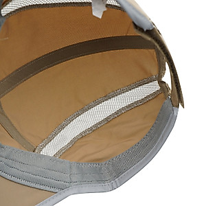 Connectyle Foldable Mesh Sun Cap Outdoor Sports Hat Breathable Sun Runner Cap with Reflective Trim Khaki