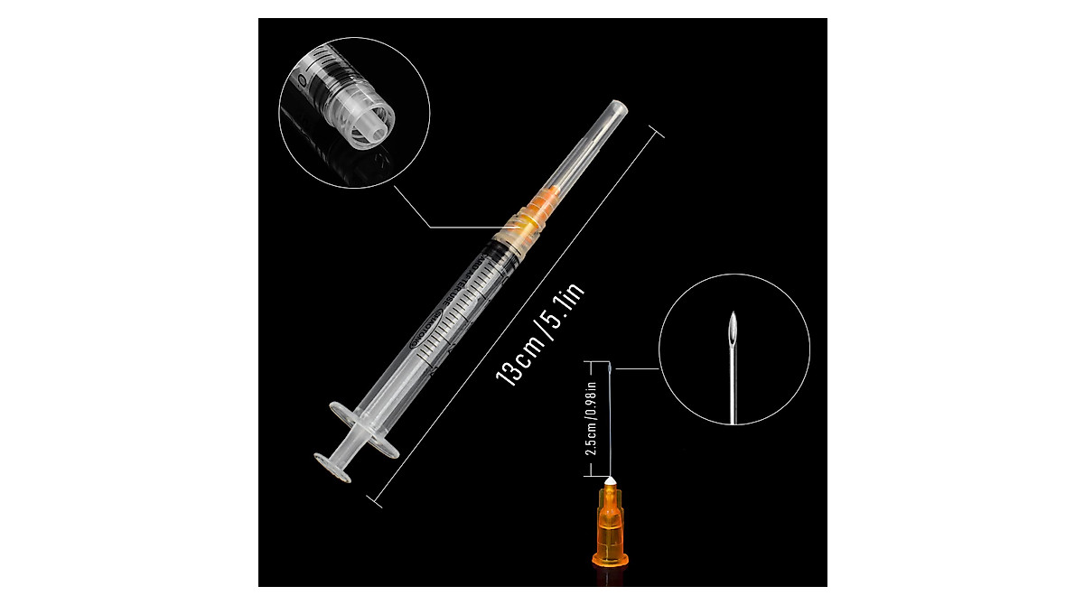 Gesanghua 100 Pack Luer Lock Syringes - 2.5ml