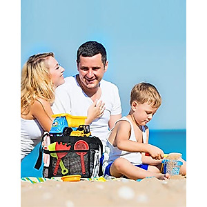 ULG Shower Bag, Mesh Shower Caddy with Waterproof Bag and Slippers Pocket, Large Hanging Portable Shower Tote Beach Bag with S Hook for College, Dorm, Gym, Camp, Beach, Pool