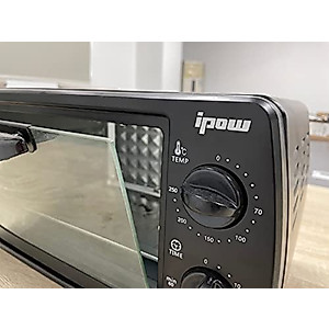 IPOW Baking Ovens Black Compact Design Black
