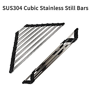 Ahyuan Corner Sink Dish Drainer Over The Sink Dish Drying Rack Corner Dish Rack SUS304 Cubic Stainless Still Kitchen Sponge Holder Corner Sink Sponge Caddy Dish Rack (Black)