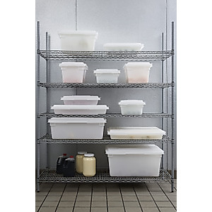 Rubbermaid Commercial Products Food Storage Box/Tote for Restaurant/Kitchen/Cafeteria, 8.5 Gallon, White (FG350800WHT)