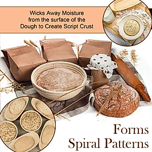 Unihopper Bread Proofing Basket Set of 2,9 Inch Round Sourdough Bread Baskets Bowls with Bread Lame Bread Making Tools Supplies for Sour dough Baking Fermentation