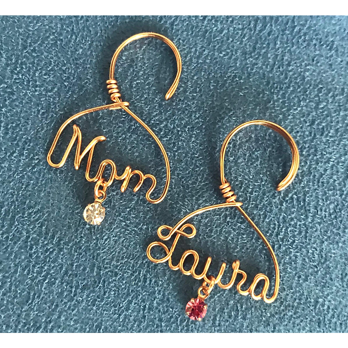 Personalized Wine Charm~Wine Glass Charm~Wire Name~17 pretty colors to choose from~Swarovski Birthstones~Handmade~Unique Gift for the Wine lover in your life