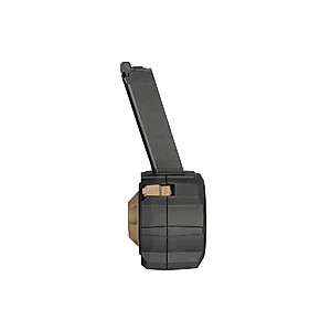 HFC 145 Round High Capacity Drum Mag 1911/AAP01/G18C/TM G Series Gas Airsoft Magazine (Color: Black/Brown)