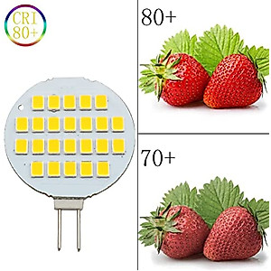 GRV G4 24-2835 SMD Interior LED Light Bulbs for RV,AC/DC12V-24V Super Bright 2W Replacement of 20W Incandescent Lamp,Warm White Lighting for RV Camper,Cabinet Dome Light,Boat Light, Pack of 10