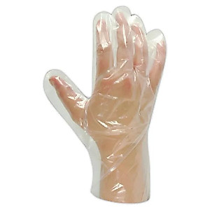 SuperJob Jobsite Professionals Poly Disposable Gloves Large size Fit all 500 Pack - Latex Free, Powder Free Gloves - Food Prep Gloves