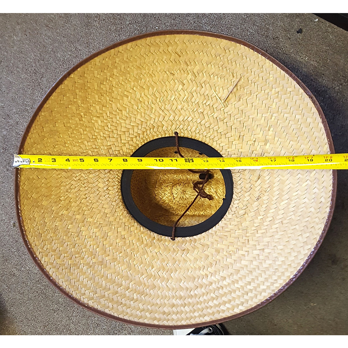 Double Weaved Hard Shell Shade Hat Large Fit Wide Brim Straw Hat Tan