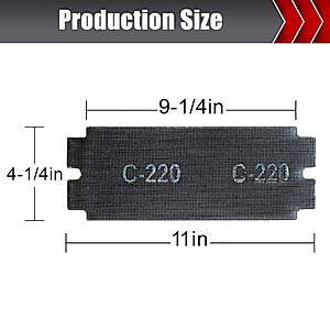 BOSHCRAFT 25 Pcs Sanding Screen Mesh Sheet, Drywall Sandpaper Assortment 80/100/150/180/220 Grit Wet or Dry Sandpaper for Wood Metal Automative Hand Sander Pole Sander 4-3/16" x 11"