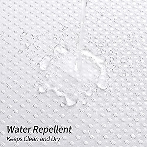 MitoVilla No Hooks Needed White Waffle Shower Curtain Set with Snap-in Liner, Modern Waffle Weave Fabric Shower Curtains for Luxury Hotel Grade Spa-Like Bathroom Decor, 72 x 74