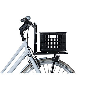 Basil Unisex – Adult's Crate S Bicycle Box for The Front Pannier Rack, Black, 40 cm x 29 cm x 21 cm