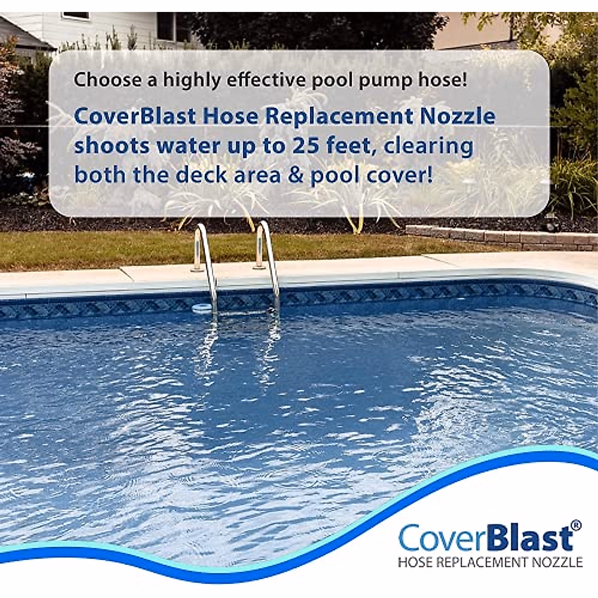 CoverBlast Pool Cover Pump Accessory - Easy-to-Install Hose Replacement Nozzle for Pool Pump