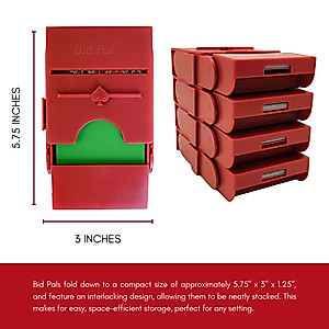 Baron Barclay Bid Pal – Bridge Bidding Devices for The Card Game Bridge – Set of 4