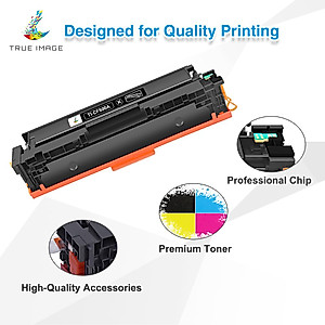 TRUE IMAGE Compatible Toner Cartridge Replacement for HP 202A CF500A 202X M281fdw HP Color Pro MFP M281fdw M281cdw M254dw M281fdn M254 M281 202 Toner Printer (Black Cyan Yellow Magenta, 4-Pack)