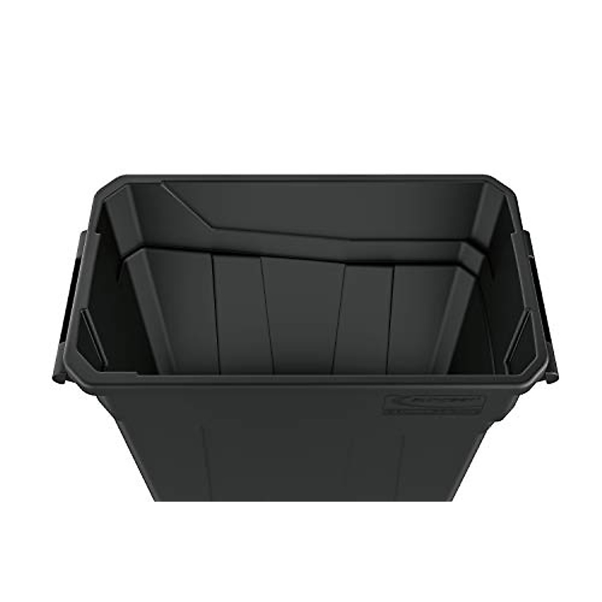 Suncast Commercial 23-Gallon Narrow Trash Can without Handles - Durable Garbage Can, Black