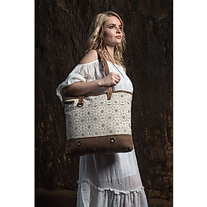 Myra Bags Ferris Wheel Upcycled Canvas Tote Bag S-0941