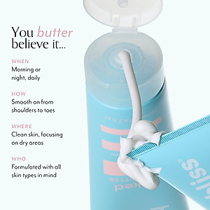 Bliss - Naked Body Butter - Unscented - Maximum Moisture Cream - 6.7 Fl Oz - Daily Moisturizer for Women & Men - Fragrance Free - Vegan and Cruelty Free