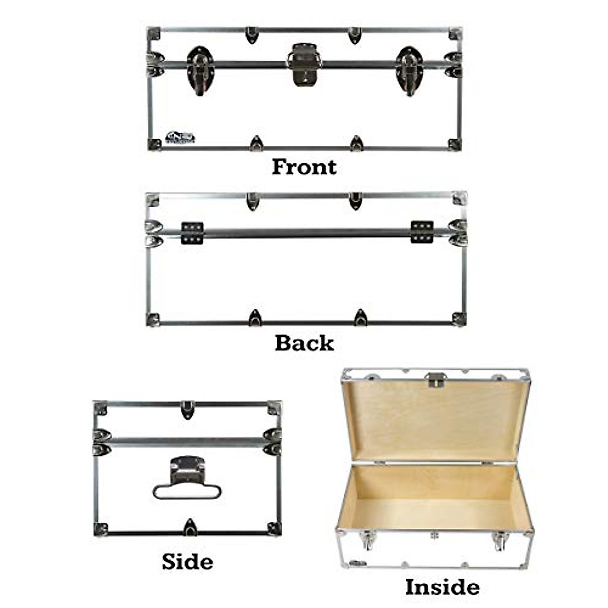 C&N Footlockers Designer Storage Trunks - Hi-Tech Themes - 32 x 18 x 13.5 Inches - Durable and Built to Last - Lockable (Looting Llama)