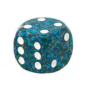 Chessex Speckled Sea Blue Plastic Polyhedral Dice Block, 12mm, 36 Dice - D6