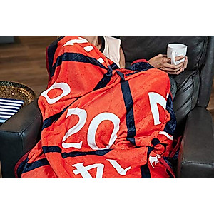 JUST FUNKY Dungeons and Dragons D20 Fleece Throw Blanket | Soft Blankets and Throws Fleece Blankets for Gamers | Designed After The D&D 20-Sided Dice | Measures 52 x 48 Inches