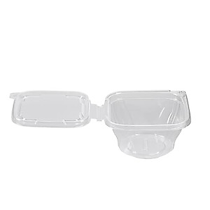Restaurantware Tamper Tek 8 Ounce Snack Containers 100 Durable Deli Containers - Tamper-Evident Lid Disposable Clear PET Round Containers With Lid For Takeout And Delivery Orders