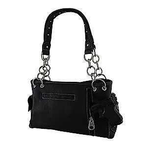 Western Embroidered Concealed Carry Purse/Wallet Set w/Rhinestone Cross