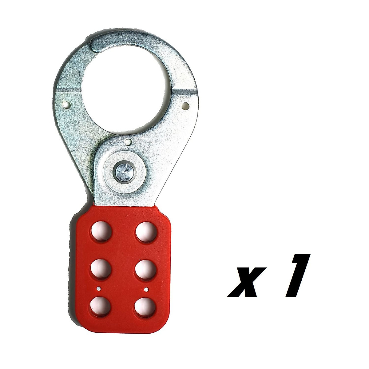 Lockout Tagout Lock Plug and Hasp Set - Plug Lockout for Use Sleeve Sockets RED BAN-D43, Loto Nylon Hasp Lock for Industry Equipment BAN-K02, Safety Padlock Keyed Different BAN-201 Red