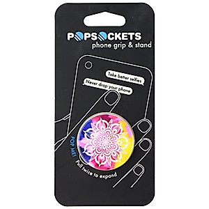 PopSockets PopTop (Top only. Base Sold Separately.): Swappable Top for PopGrip Bases, PopGrip Slide, Otter+Pop & PopWallet+ - Passionfruit Mandala