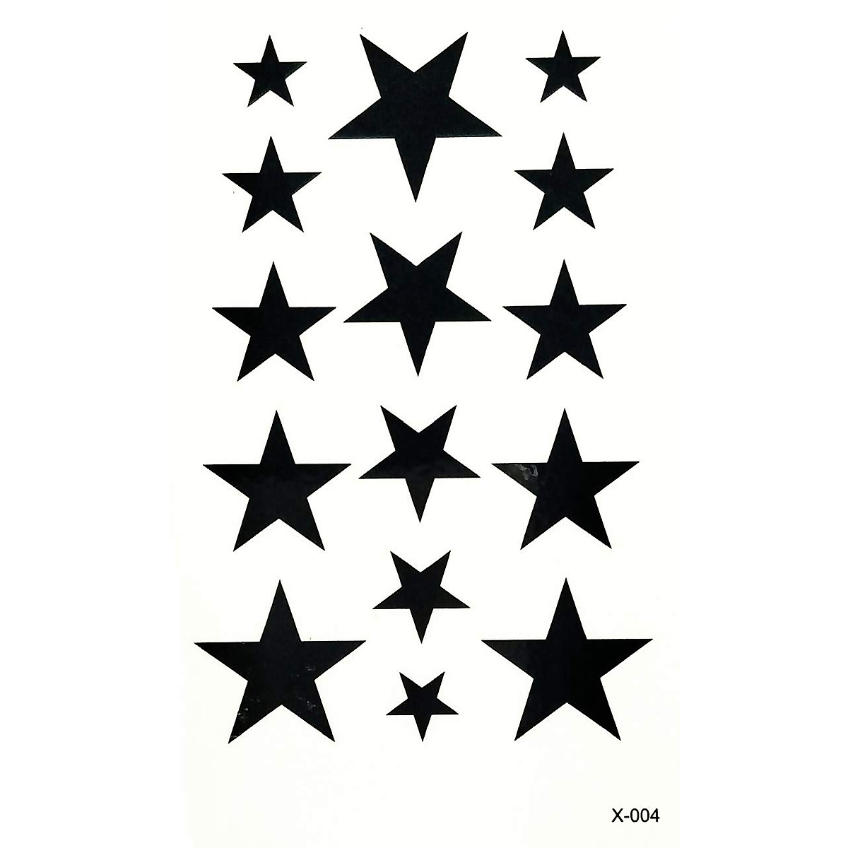 PARITA Small Tattoos Black Night Stars Temporary Tattoo Body Sticker Hand Neck Wrist Art Fashion Tattoo Fake Waterproof Cartoon Stickers for Adult Men Women Kids (Pack 3 PCS.) (06)