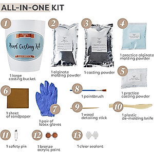 Discovering DIY Hand Casting Kit - Craft Supplies for Plaster Mold w/Molding Powder, Gloves, Paint & Tools - Valentines Day Gifts for Women, Men and Anniversary - Couple Gifts for Adults