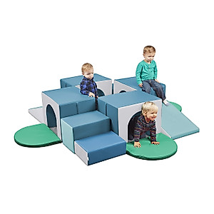 ECR4Kids SoftZone Four Tunnel Maze, Toddler Playset, Contemporary, 15-Piece