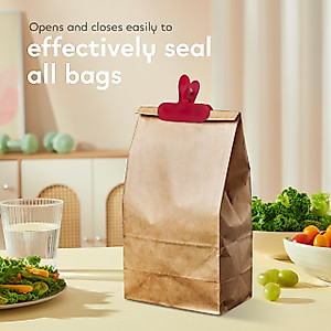 Luciano Housewares Rainbow Bag Clips Set, Colorful Food Storage Plastic Clips for Chips and Other Food Bags, Multicolor, Set of 8