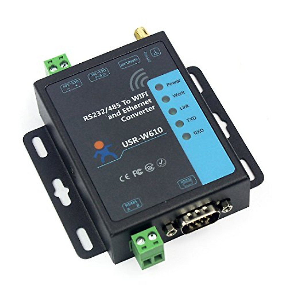 Serial to WiFi Ethernet Wireless Converter RS232 RS485 Serial Server ...