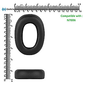 Geekria QuickFit Replacement Ear Pads for AKG N700NC Headphones Ear Cushions, Headset Earpads, Ear Cups Cover Repair Parts (Black)