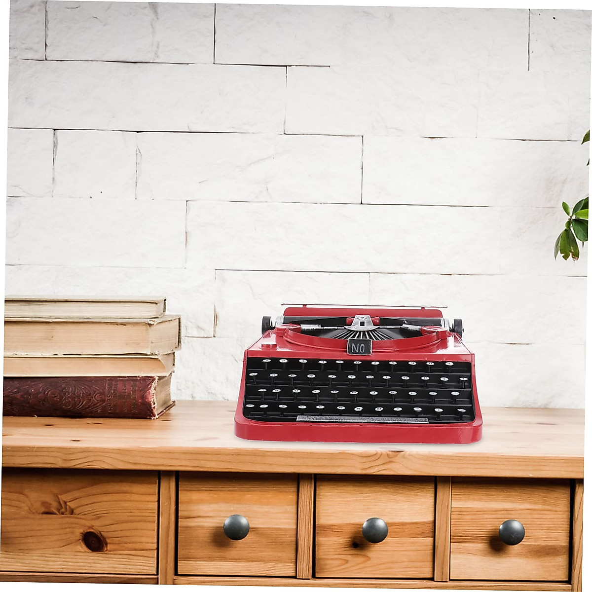 Ciieeo 1pc Wrought Iron Vintage Printer Model Ornaments Resin Portable Child Music Box