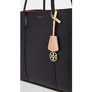 Tory Burch Women's Perry Triple Compartment Tote, Black, One Size