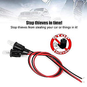 EBTOOLS for car Alarm led Light Fake car Alarm, Blinking led car Alarm Light 1 Pair DC 12V Car LED Alternating Alarm Dash Mount Light Flashing red led 12v