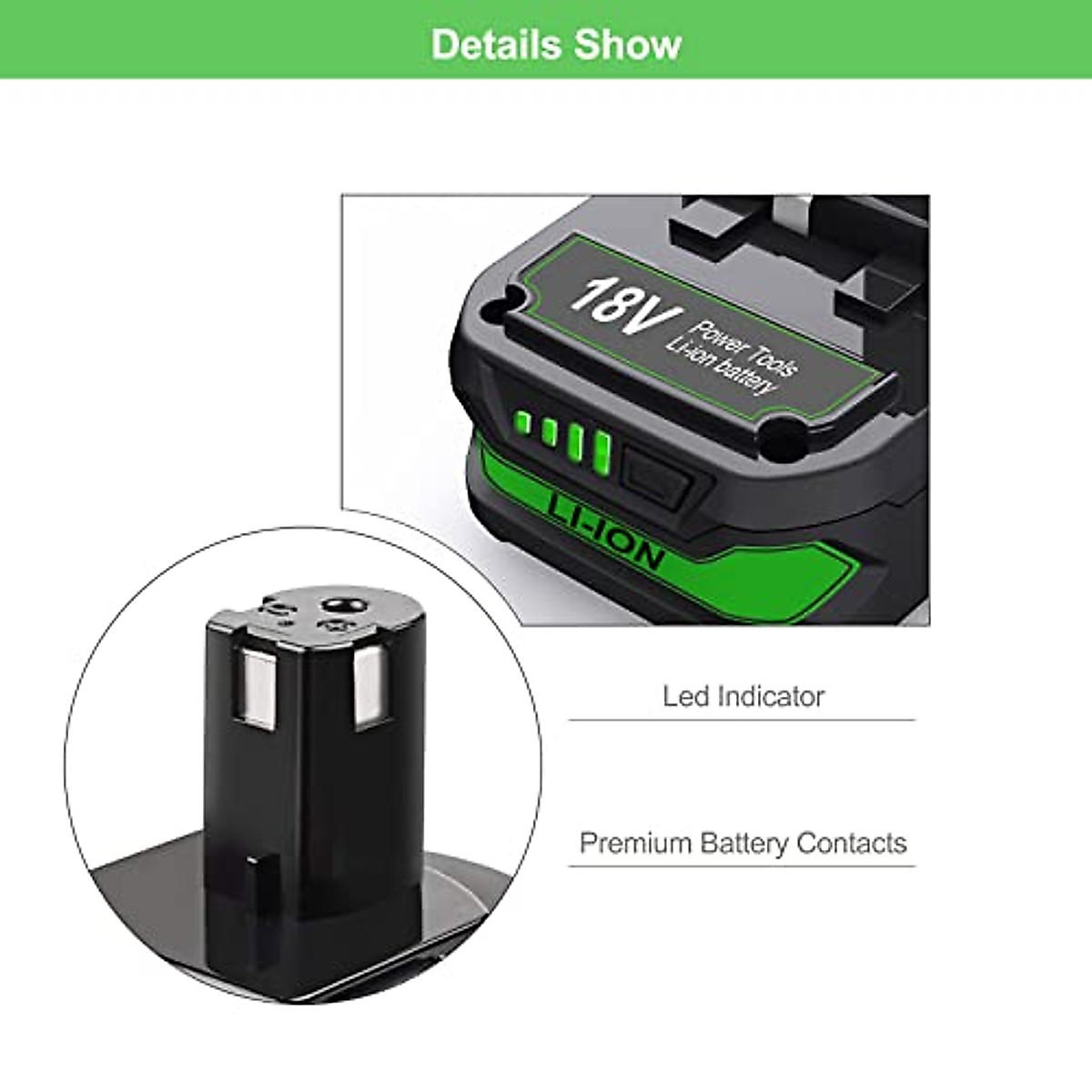 Bonacell 2Pack 【Upgrade】 18V 3800Ah Replacement Battery for Ryobi 18V Lithium Battery ONE+ Plus P102 P103 P104 P105 P106 P108 P107 P109 for Cordless Power Tools