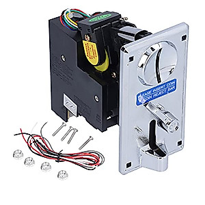 Compare and Choose Electronic Coin Acceptor with Three Sets of Anti Fishing Electric Eye Counting Devices, Convenient and Correct for Arcade Game Vending Machine (Silver Gray)